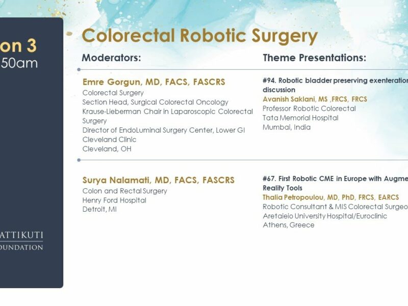 Vattikuti Foundation | Session 7: Hepatobiliary Robotic Surgery, Humans ...