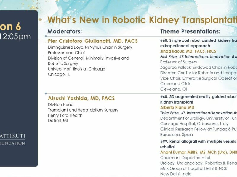 Vattikuti Foundation | Session 7: Hepatobiliary Robotic Surgery, Humans ...